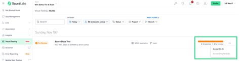 review workflow sauce labs documentation