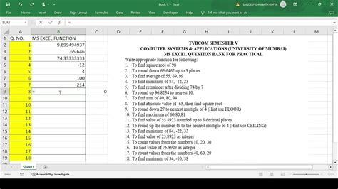 tybcom sem v computer systems and applications practical examination