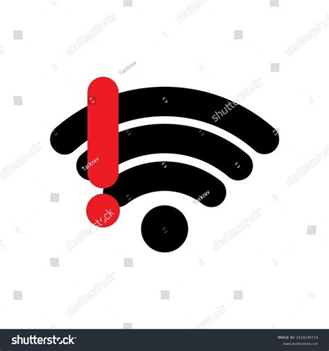 Wifi Exclamation Mark Communication Technology Internet Stock Vector Royalty Free 2124140714