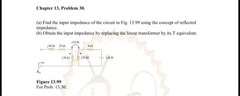 SOLVED Chapter Problem A Find The Input Impedance Of The