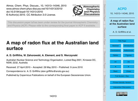 Pdf A Map Of Radon Flux At The Australian Land Surface
