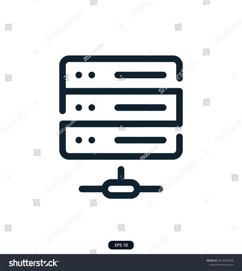 Server Icon Network Technology Vector Icons Stock Vector Royalty Free