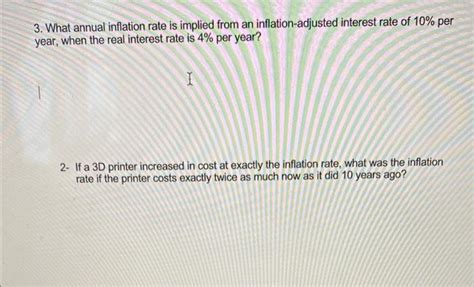 Solved What Annual Inflation Rate Is Implied From An Chegg