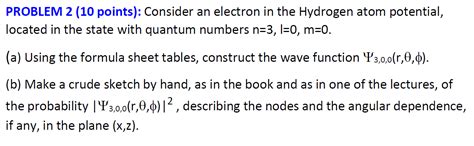 Solved Problem 2 10 Points Consider An Electron In The