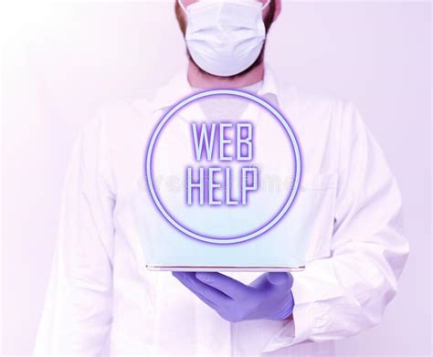 Text Sign Showing Web Help Word For Procedural Or Reference