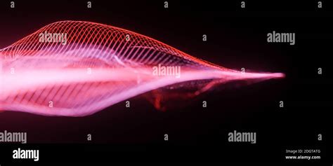 Modern Abstract Wireframe Grid Structure Virtual Background Audio Soundwaves Science Or Data