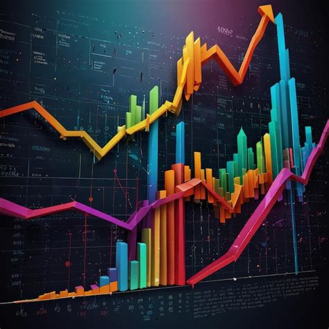 a colorful graph with the word graph on it premium ai generated image