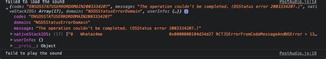 the operation couldn t be completed osstatus error 2003334207