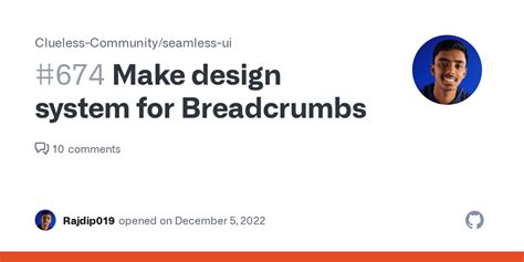 Make Design System For Breadcrumbs · Issue 674 · Clueless Community