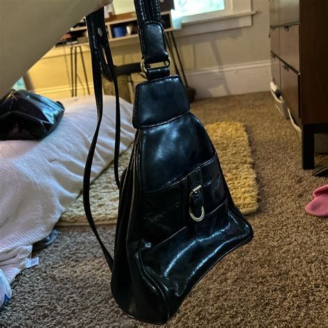 Aurielle Mini Black Leather Backpack And Purse In Depop