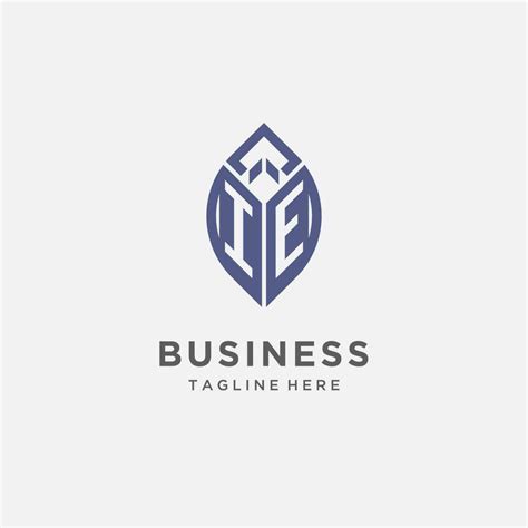 IE Logo With Leaf Shape Clean And Modern Monogram Initial Logo Design Vector Art At