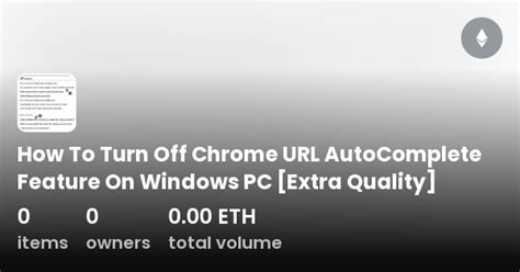 How To Turn Off Chrome Url Autocomplete Feature On Windows Pc Extra