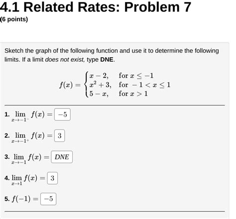 Solved 4 1 Related Rates Problem 7 6 Points Sketch The