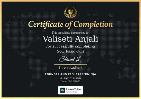 Valiseti Anjali On Linkedin Sql Basic Quiz Certificationsql