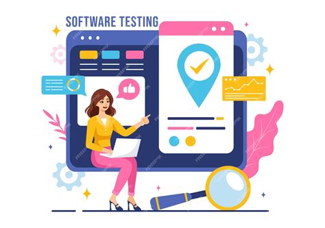 Premium Vector Software Testing Vector Illustration Featuring