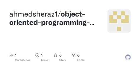 Github Ahmedsheraz1object Oriented Programming Languages