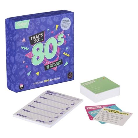 Ridleys Thats So 80s Team Trivia Set Game For Families Groups An