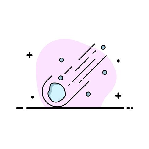 Asteroid Astronomy Meteor Space Comet Flat Color Icon Vector 17978404 Vector Art At Vecteezy