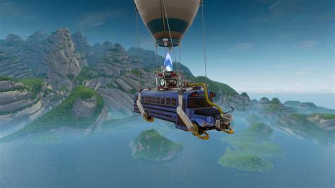 Download Fortnite Battle Royale Battle Bus On Terraces Wallpaper
