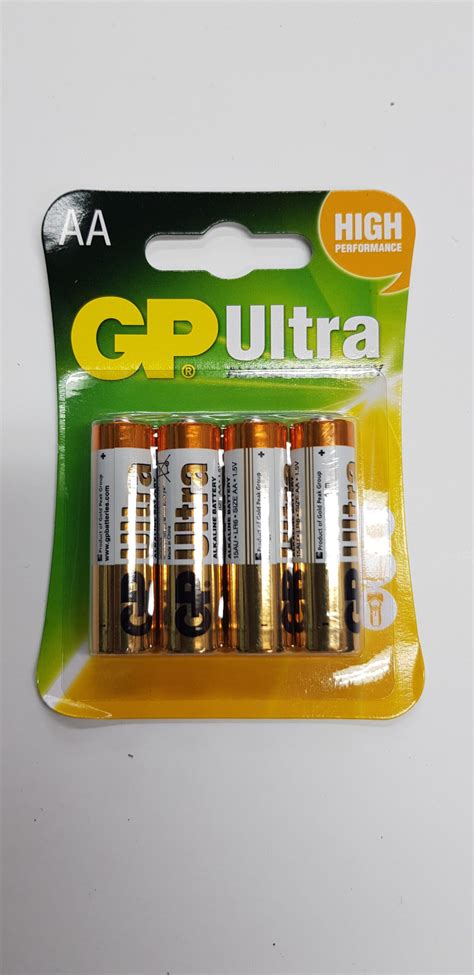 סוללות אלקליין AA GP באריזה 4 יחידות – אסכולה ציוד משרדי