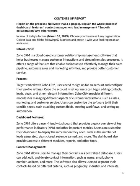 Crm Final Assingment Project 1 Pdf Customer Relationship Management Computing