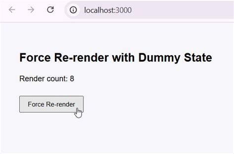 How To Force A React Component To Re Render