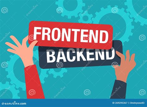 Frontend And Backend Software Development Stock Vector Illustration