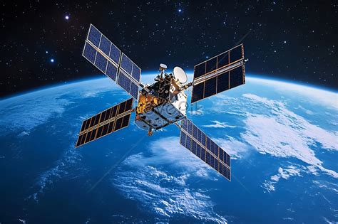 지구의 궤도에있는 위성