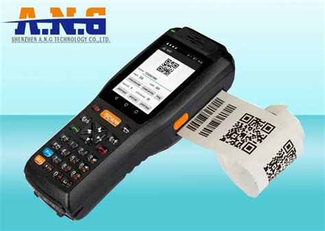 Android G G Handheld PDA RFID UHF Reader Fingerprint POS Barcode Scanner With Printer IP