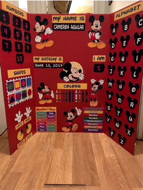 Mickey Mouse Learning Board Diy Learning Board Cut Out Pieces For