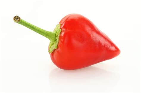 Premium Photo Red Mini Chilli Pepper Closeup Isolated On White