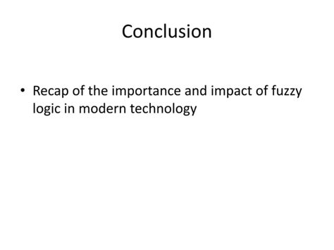 Fuzzylogicpresentation Outlines The Presentation Structure Ppt