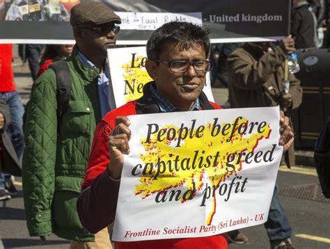 Supporter Of The Frontline Socialist Party Of Sri Lanka At May Day