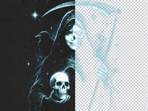 Cosmic Grim Reaper Clipart Halftone Png Images Commercial Use