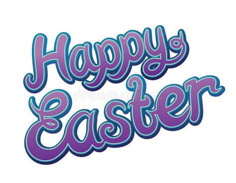 Happy Easter Creative Curly Text Stock Vector Illustration Of Candy Christianity 141665930
