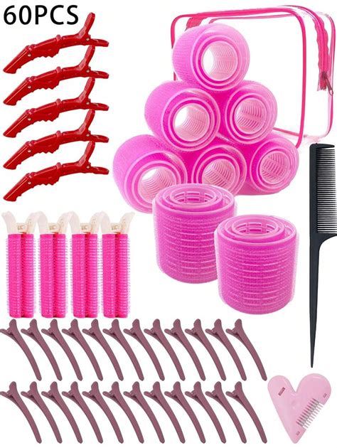60 Pieces Air Bangs Curling Cone Solid Color Acetic Acid Curling Cone
