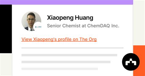 Xiaopeng Huang Senior Chemist At Chemdaq Inc The Org