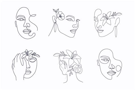 Woman Face Line Art At Minnie Steadman Blog
