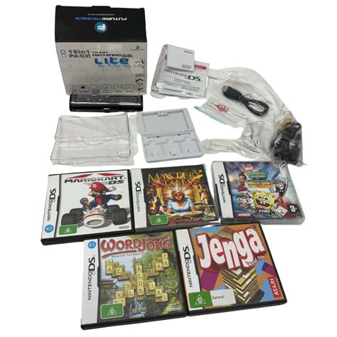 Nintendo Ds Lite Charging Cradle Accessory Pack And 5 Games S