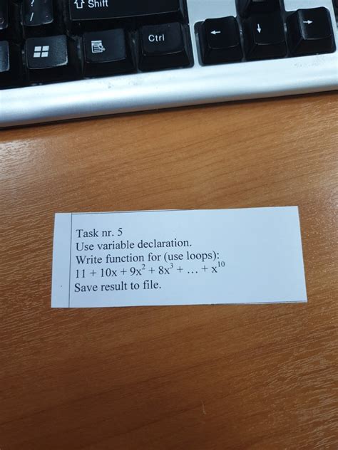 Solved 4 Shift Ctrl Task Nr 5 Use Variable Declaration