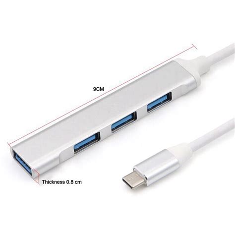 Type C Hub Usb C Om 4 Poort Usb3 0 High Speed Spli Grandado
