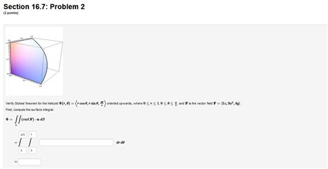 solved section 16 7 problem 2 2 points verify stokes