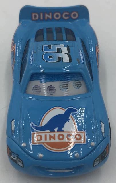 Disney Pixar Cars Lightning Mcqueen Blue Dinoco Lenticular Eyes Diecast