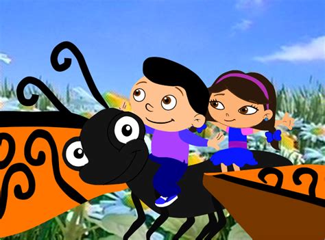 Eithan And Lucy Riding On A Butterfly By Princeeithan28 On Deviantart