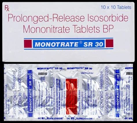 Monotrate 10 Mg At ₹ 177 Strip Isosorbide Mononitrate Tablet In