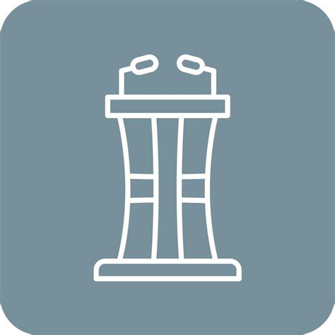 Lectern Line Round Corner Background Icons 14674666 Vector Art At Vecteezy