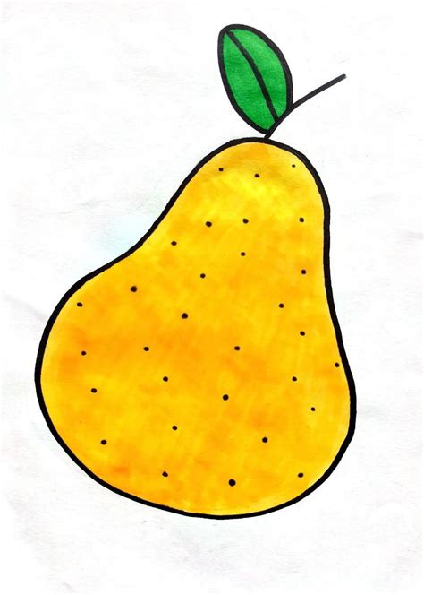 简笔画梨子 简笔画梨子图片 苗苗知道