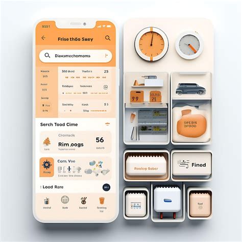 Premium Ai Image Mobile App Layout Design Of Stationery Delivery With Organized And Functional