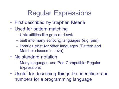 Regular expressions Mastering Regular Expressions by Jeffrey E. F ...