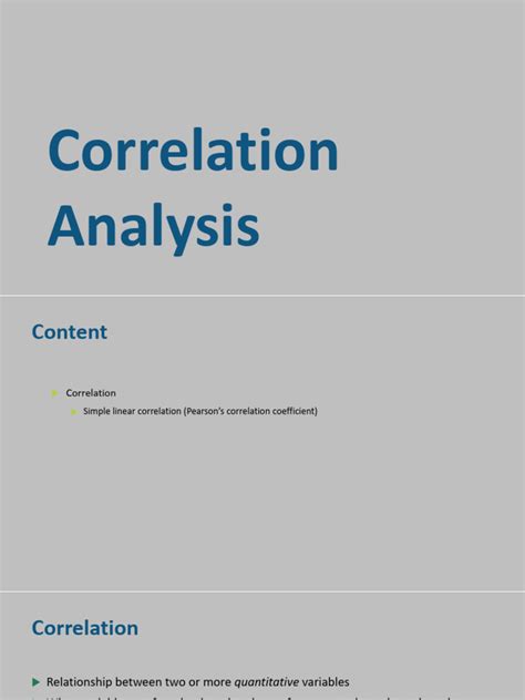 Understanding Correlation Analysis Basics Pdf Applied Mathematics